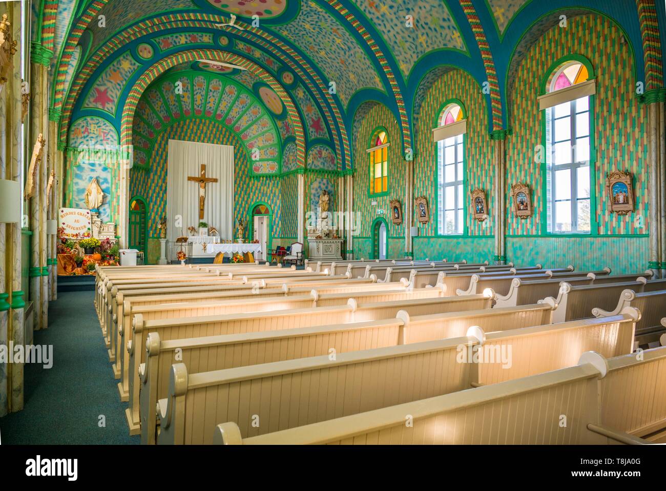 Canada, New Brunswick, Acadian Peninsula, Sainte-Cecile, Eglise Petite ...