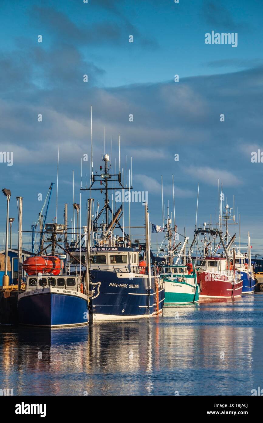 Canada, New Brunswick, Northeastern New Bruswick, Caraquet, boats in ...