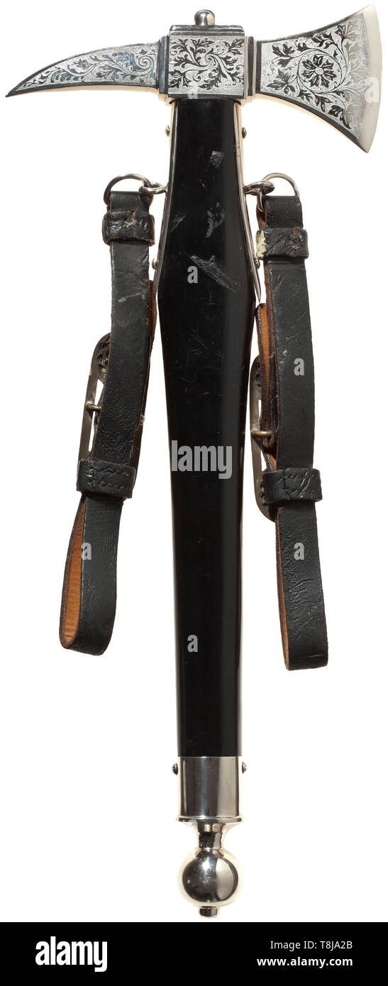 A presentation axe for a fire brigade commander Nickelled blade ...