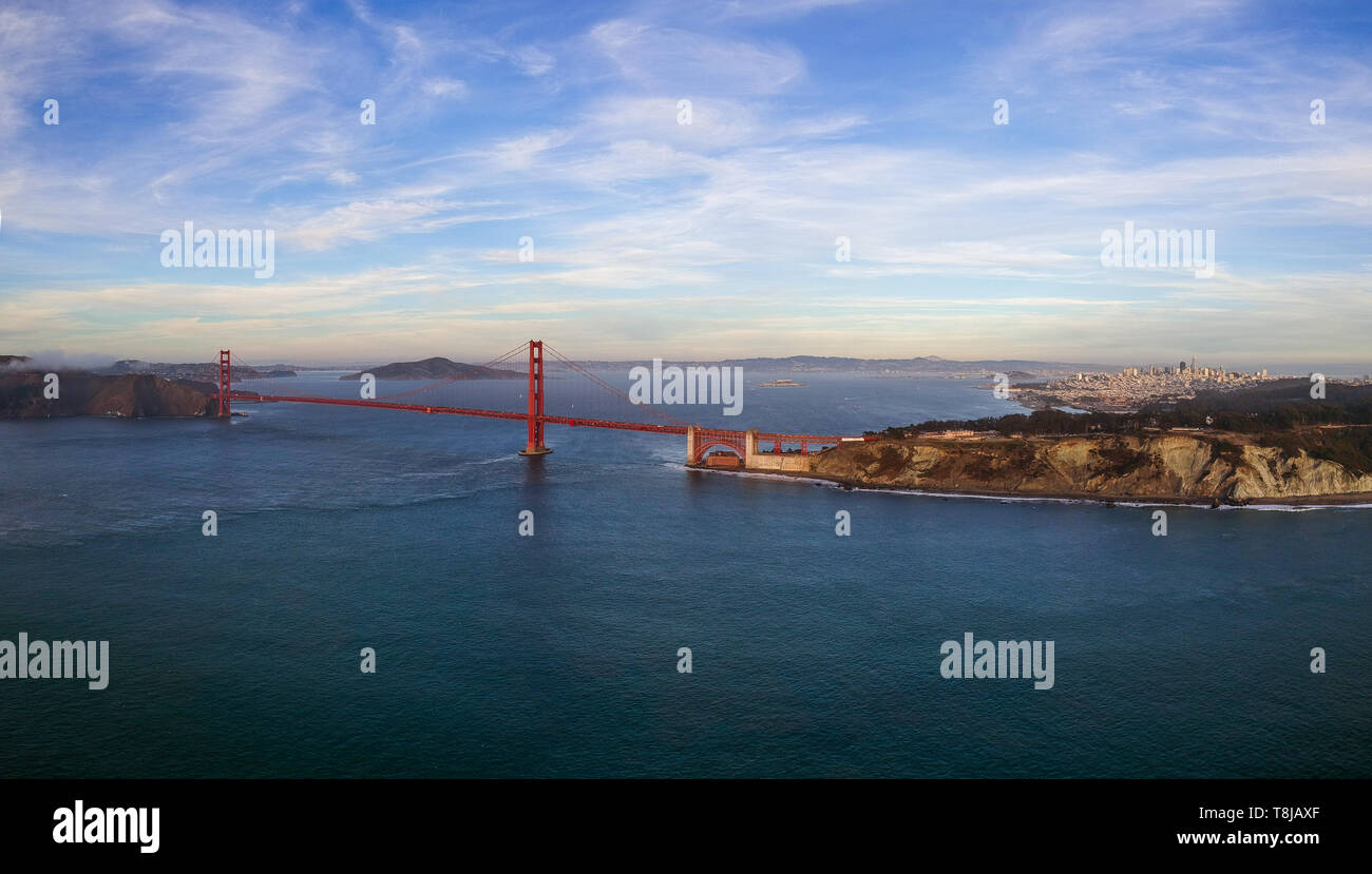 Aerial view of Golden Gate bridge in San Francisco, USA Stock Photo - Alamy