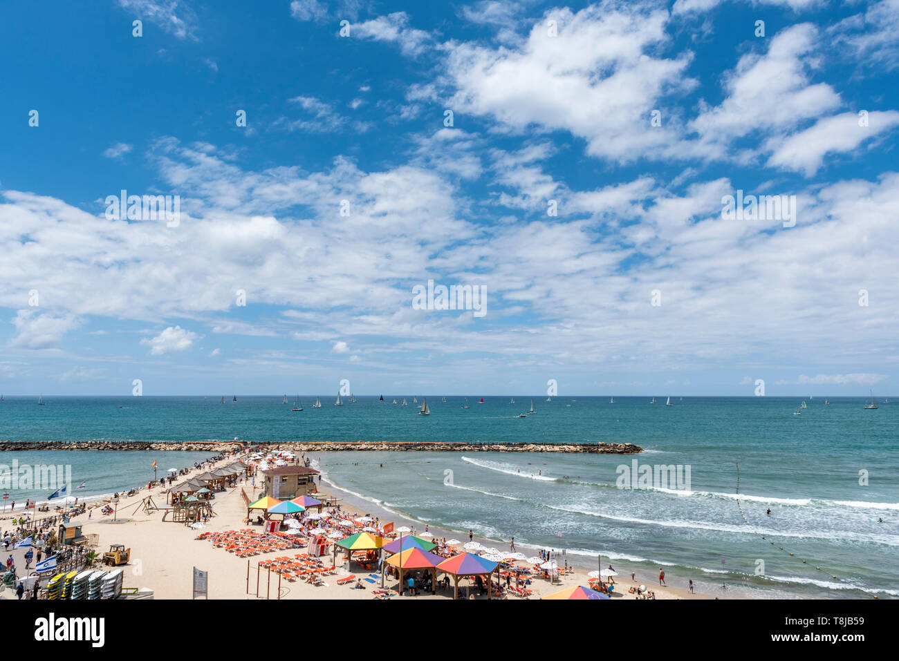 Israel, Tel Aviv-Yafo - 09 May 2019: Hilton beach Stock Photo - Alamy