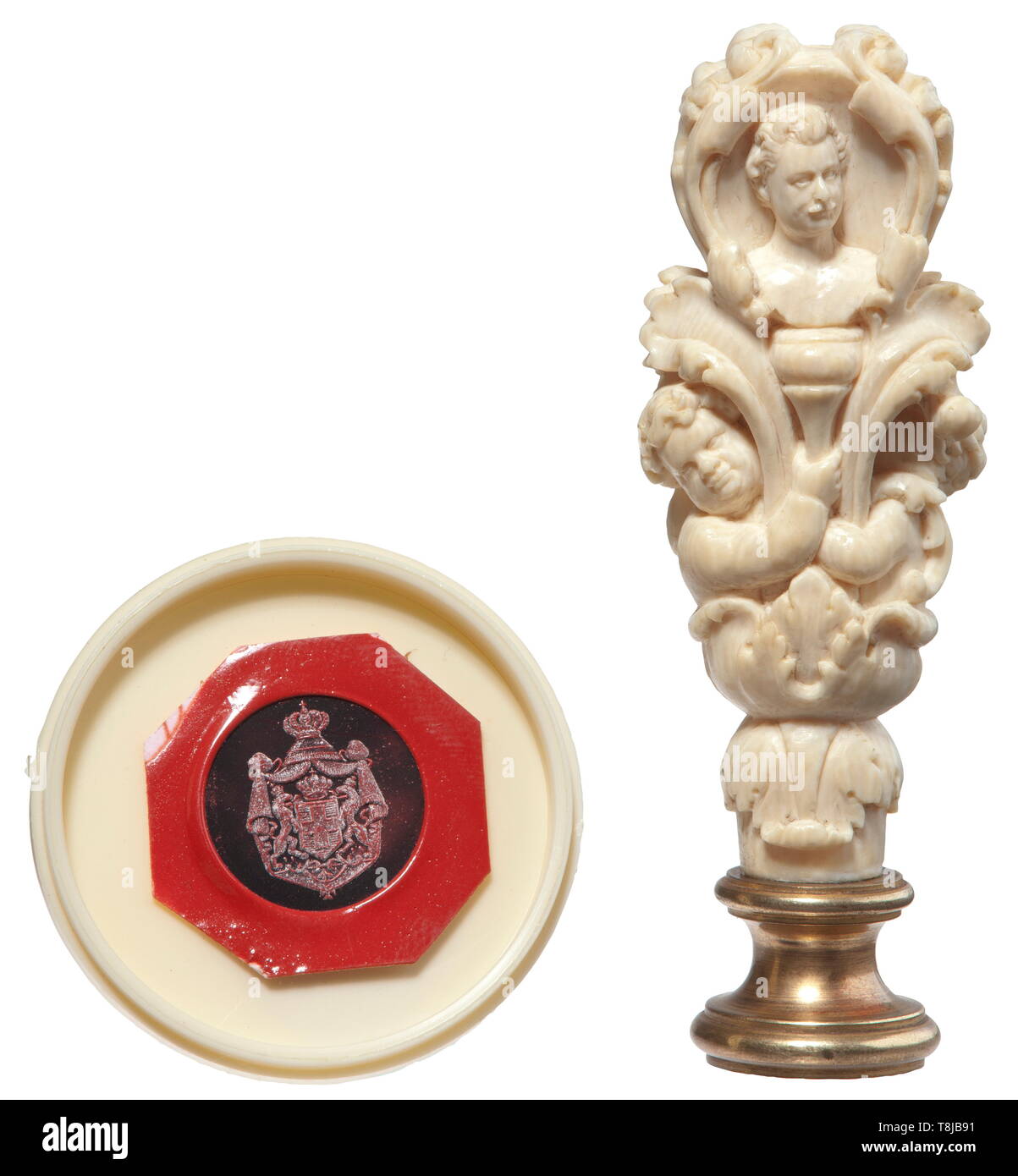 King Otto of Greece (1815 - 1867) - his personal seal Ivory ...
