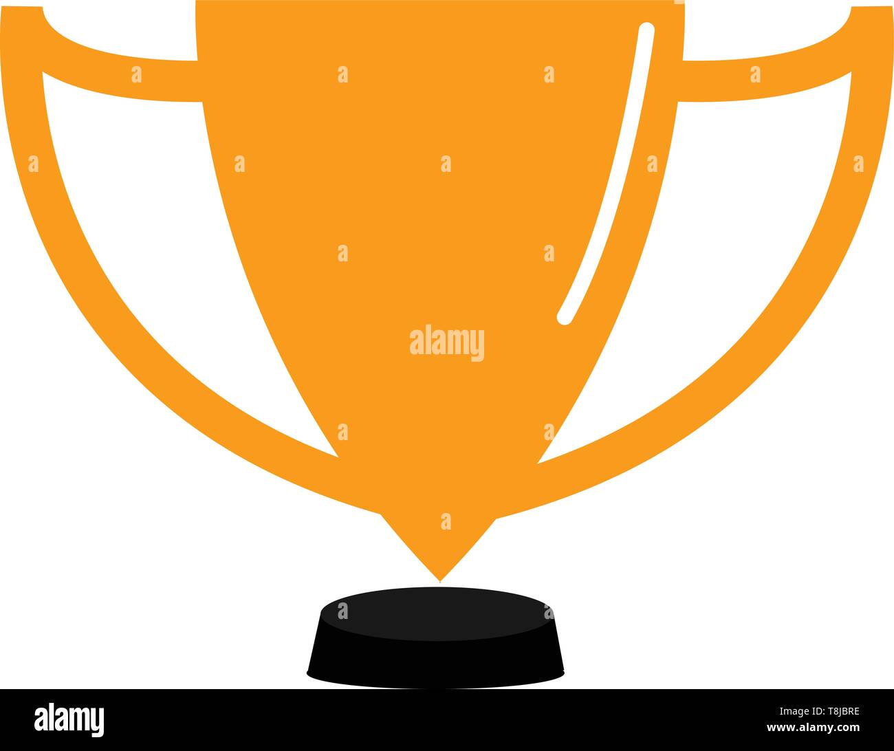 A colour illustration of a trophy., vector, color drawing or ...