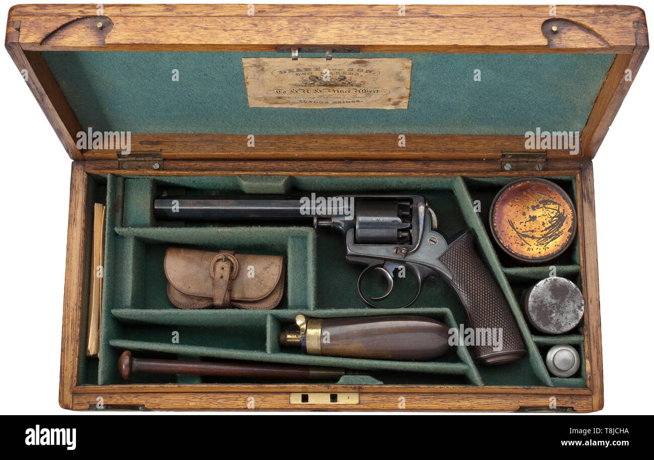 A Deane Adams revolver in its case, London, circa 1851/52 Cal. 8.5 mm ...