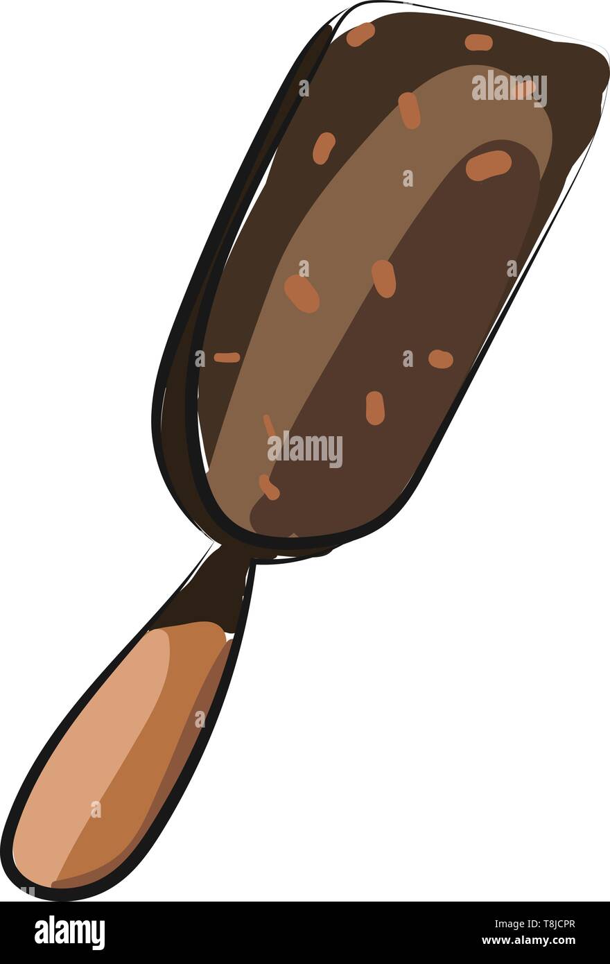 Choco chip ice cream Stock Vector Images - Alamy