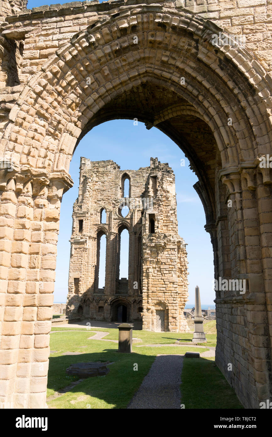 Framed view of Tynemouth Priory, north east England, UK Stock Photo - Alamy