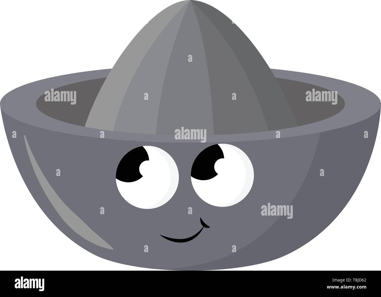 Drawing of Lemon juicer with 2 beautiful eyes, vector, color drawing or ...