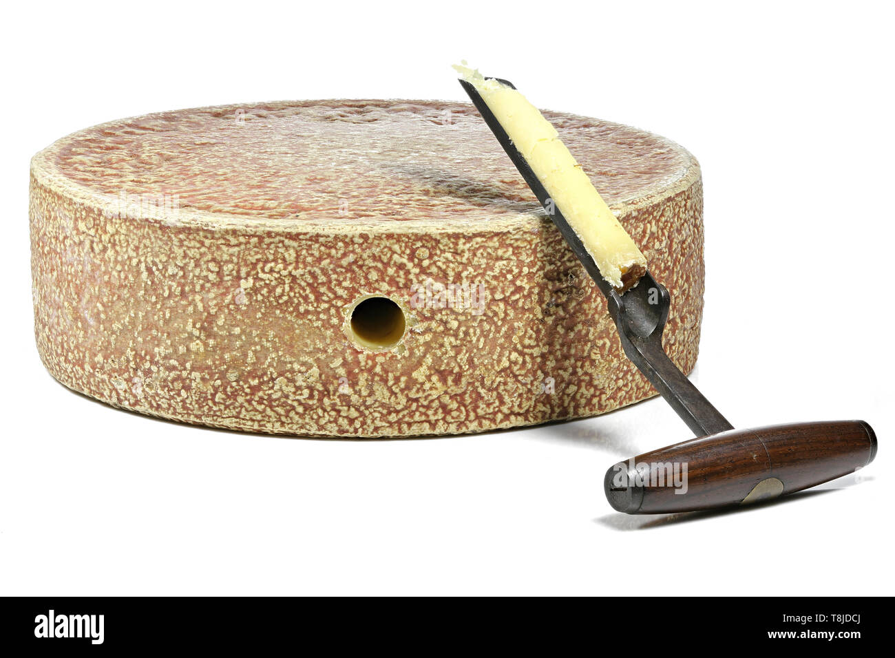 organic hay milk cheese wheel from German Allgäu region with grading ...