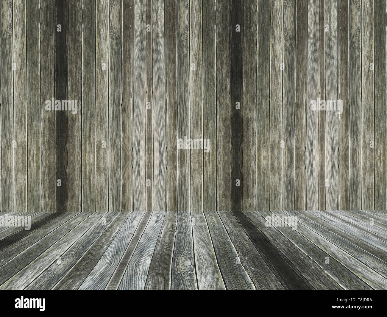 3D render of an old wooden room interior Stock Photo - Alamy