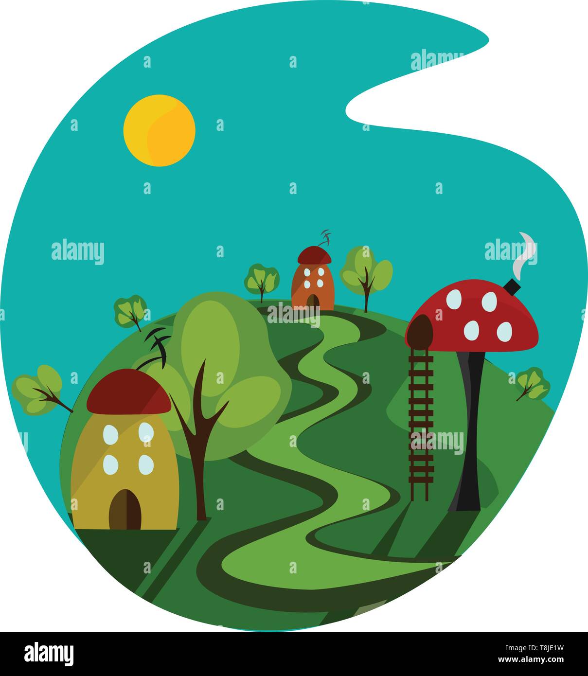 Forest mushrooms red Stock Vector Images - Alamy