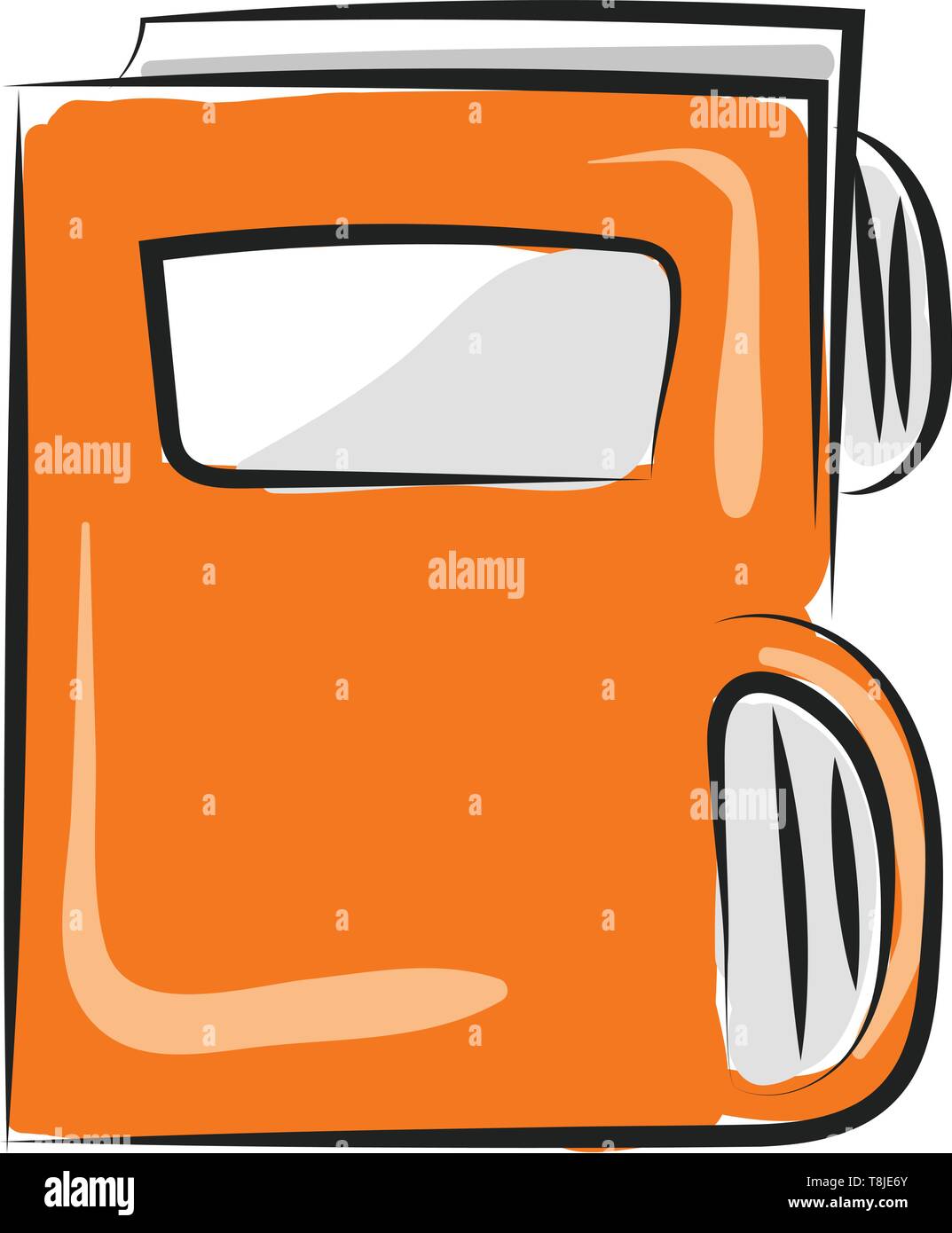 Orange colored office folder used to keep file papers, vector, color ...