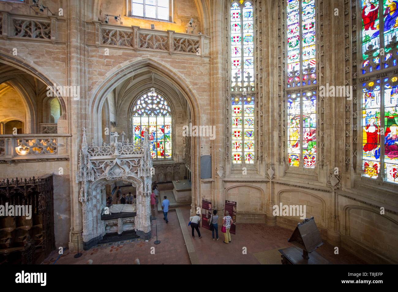 France, Ain, Bourg en Bresse, Royal Monastery of Brou restored in 2018 ...