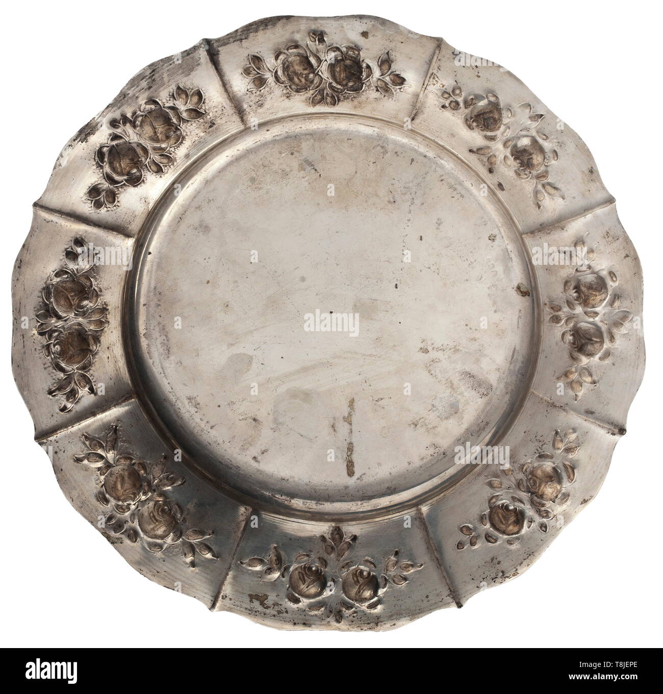 King Ludwig II of Bavaria (1845 - 1886) - a silver plate Embossed ...