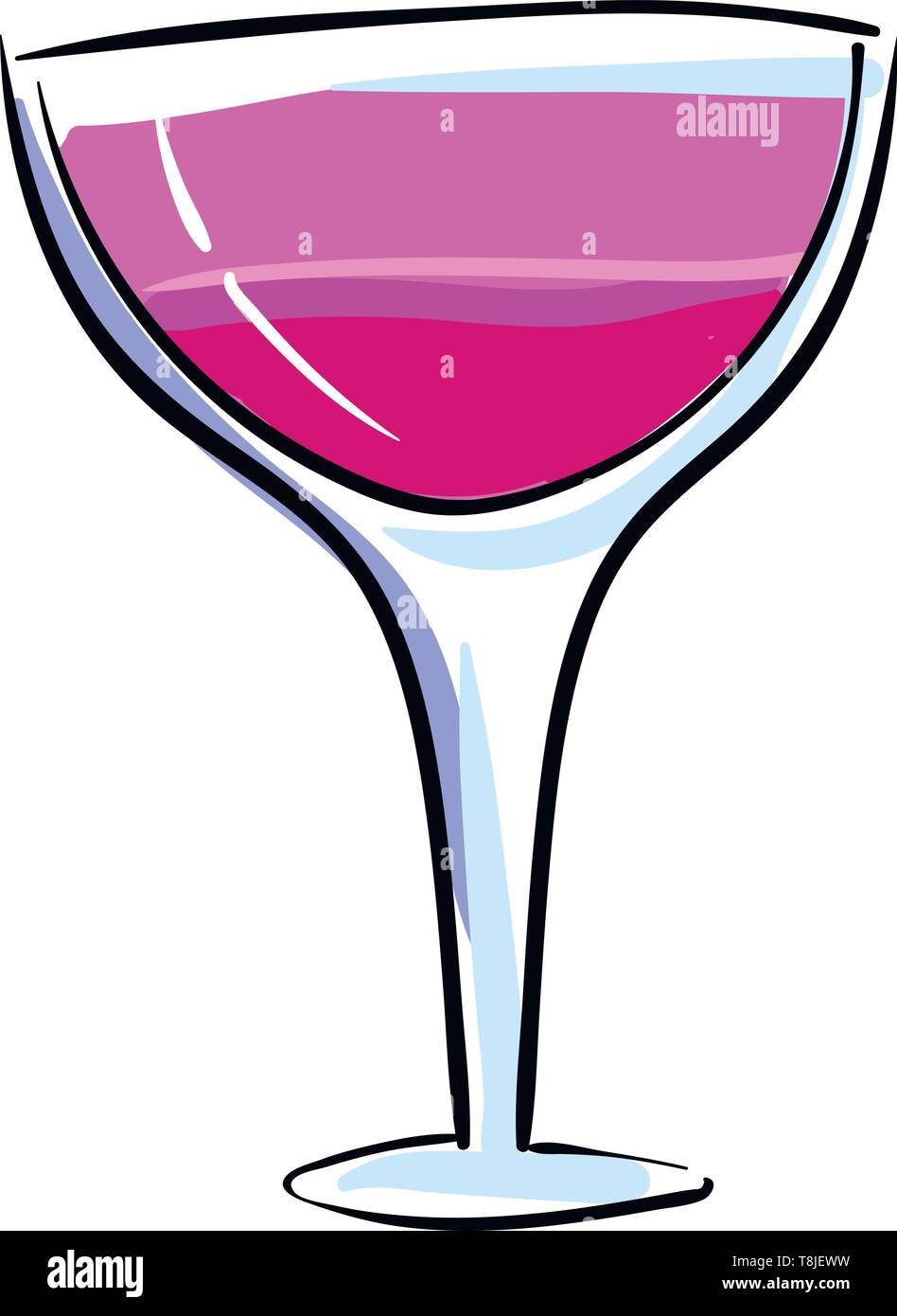 Pink Martini Glass Drawing