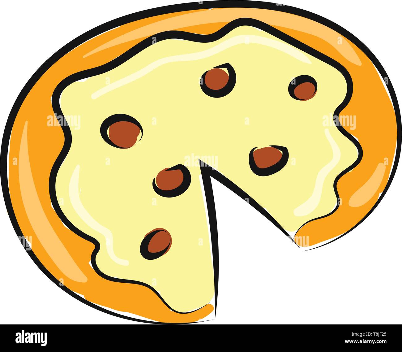 Pizza slice missing Stock Vector Images - Alamy