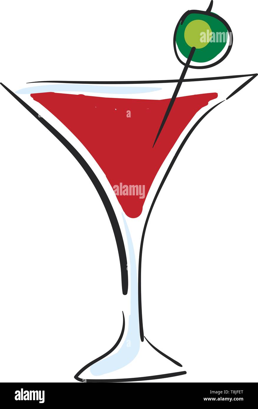 Red Martini Glass Clip Art