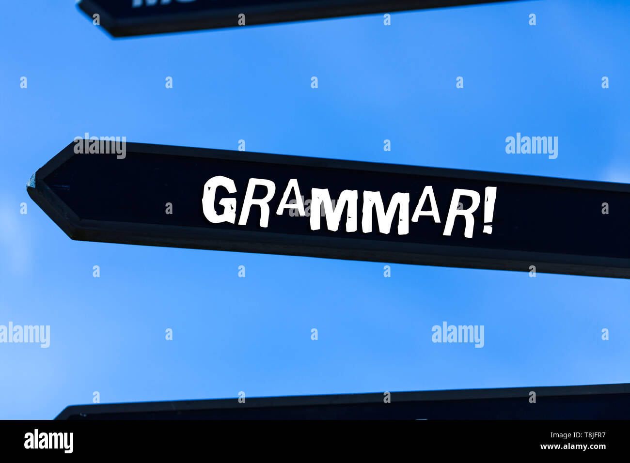 Text sign showing Grammar. Business photo text whole system structure ...