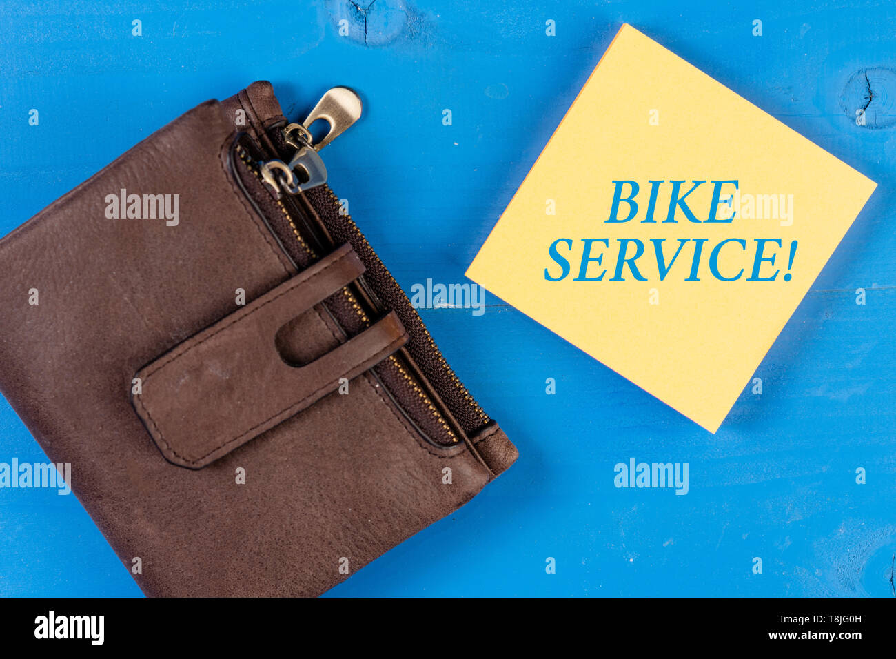 Writing note showing Bike Service. Business concept for cleaning and ...