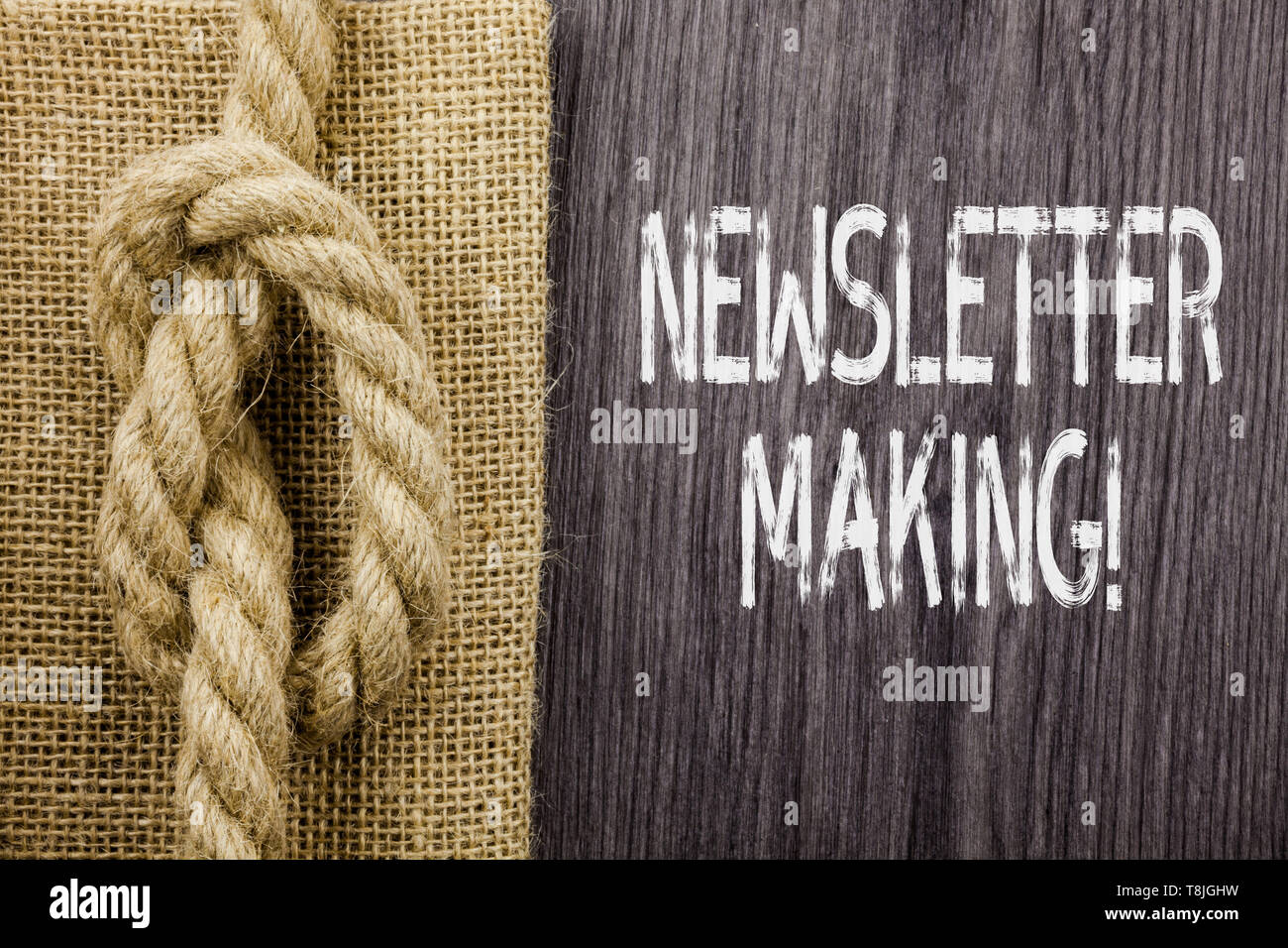 Text sign showing Newsletter Making. Business photo showcasing printed ...