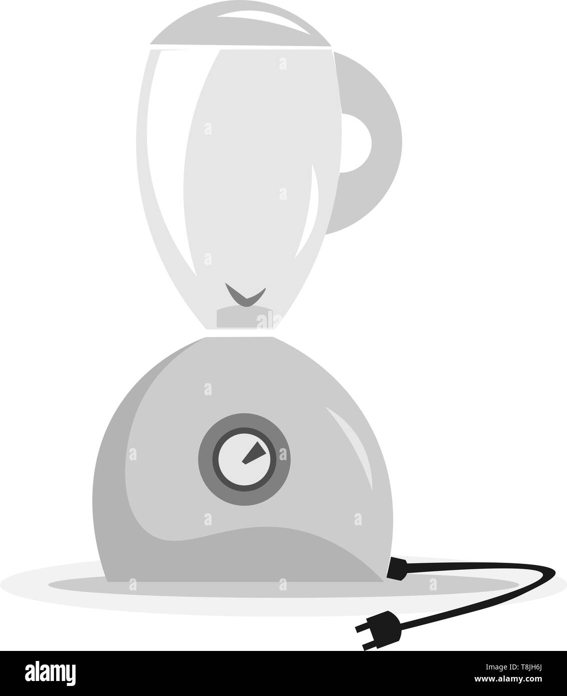 A blender with disconnected socket, with blades, vector, color drawing ...