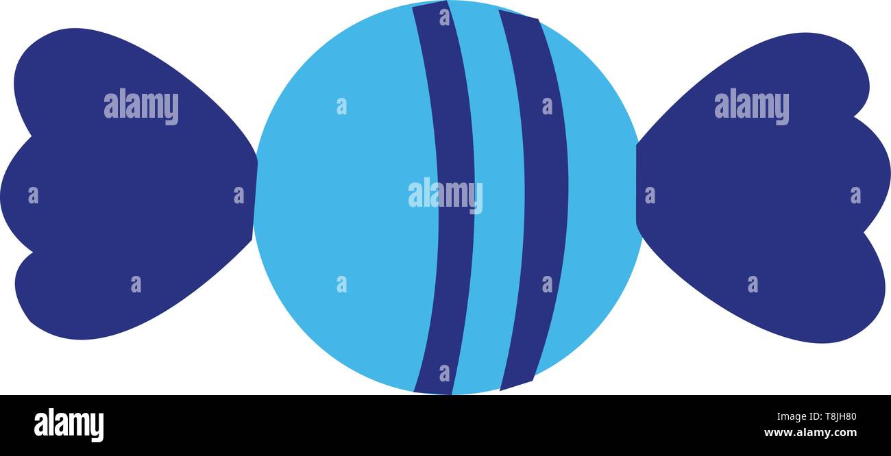 A blue stripes candy, vector, color drawing or illustration Stock ...