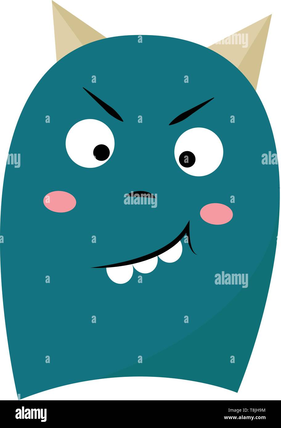Blue monster drawing Stock Vector Images - Alamy