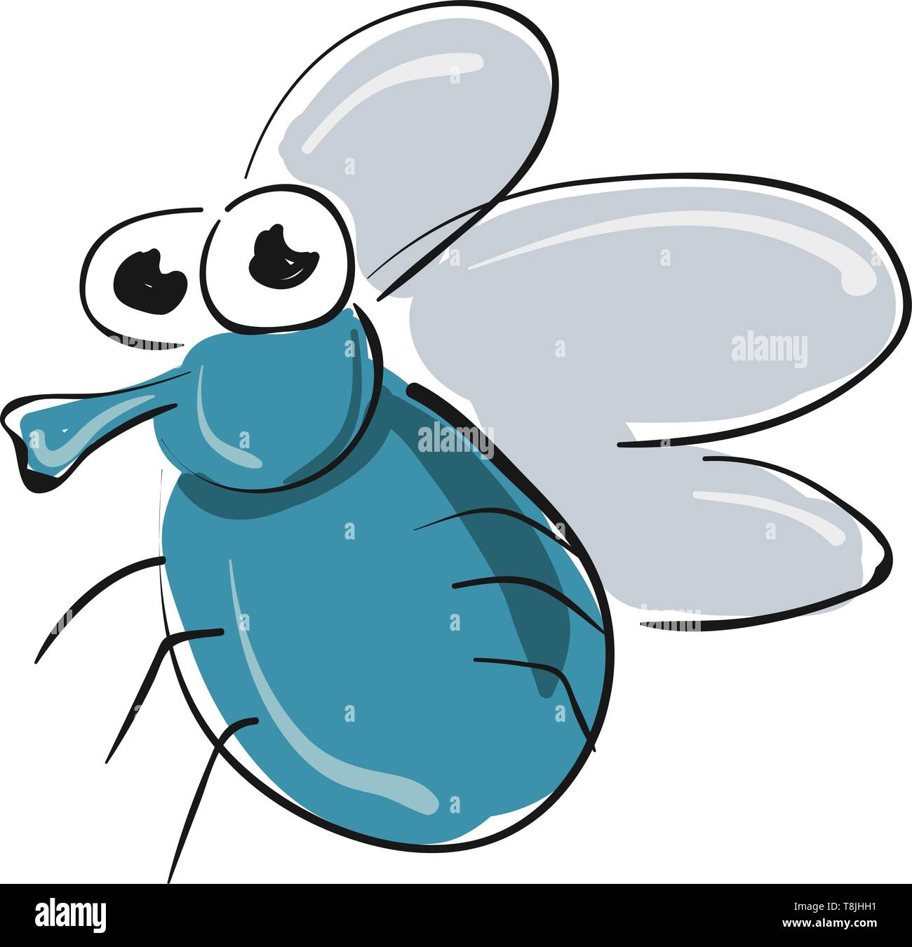Insect with big blue eyes Stock Vector Images - Alamy