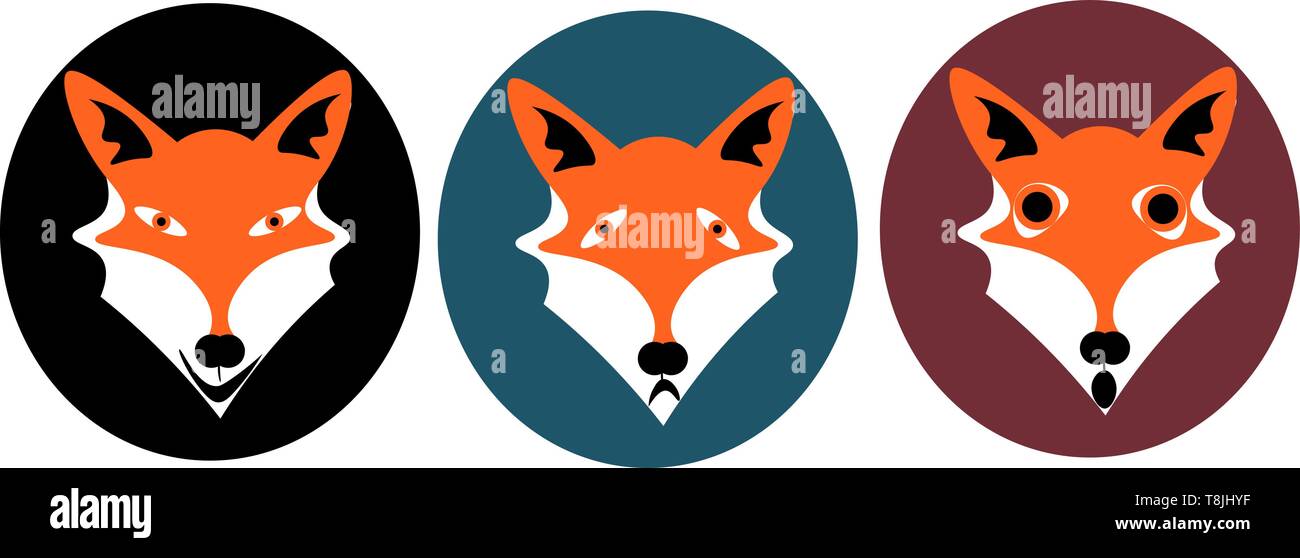 Red fox showing picture Stock Vector Images - Alamy