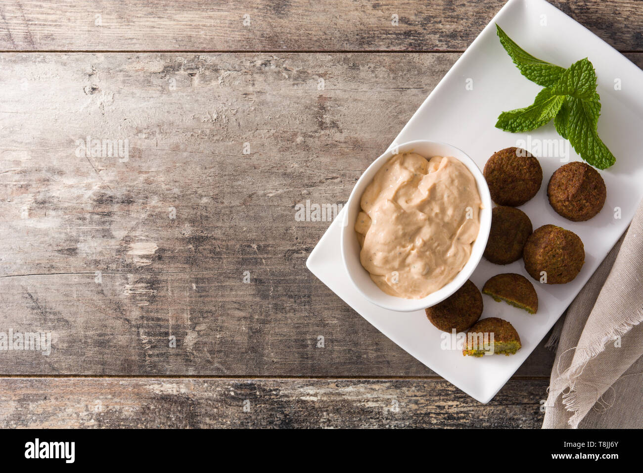Top view falafel balls hi-res stock photography and images - Alamy