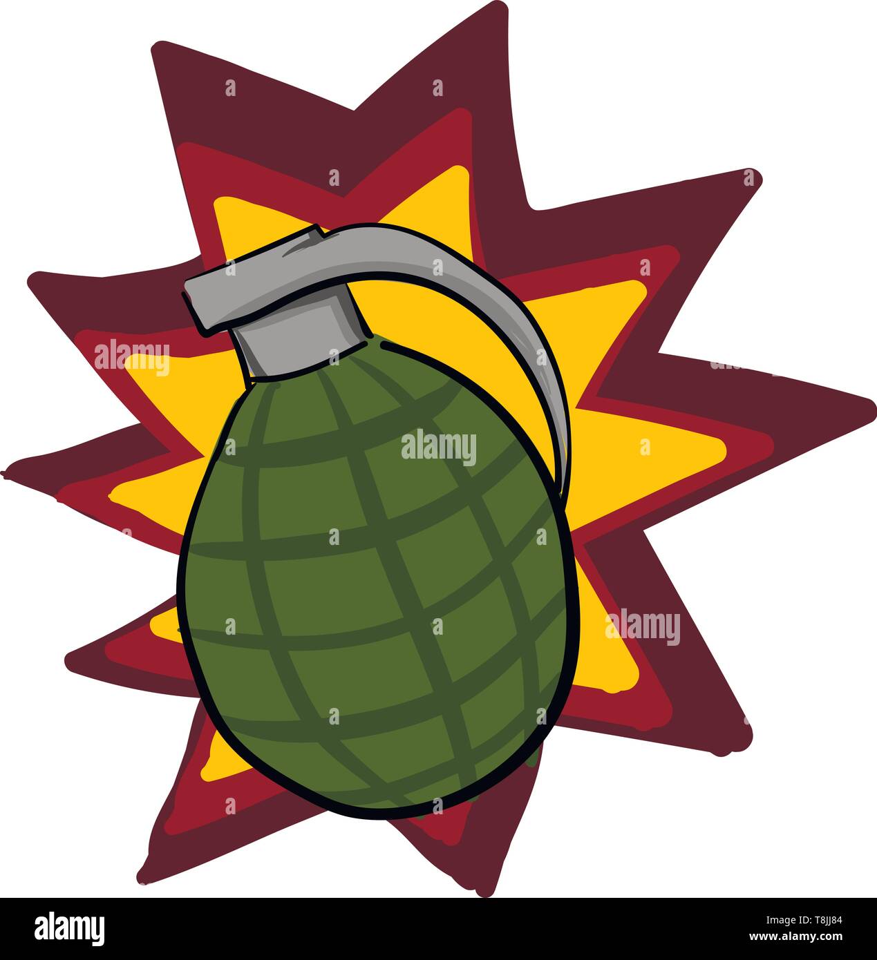 Exploding Grenade Drawing