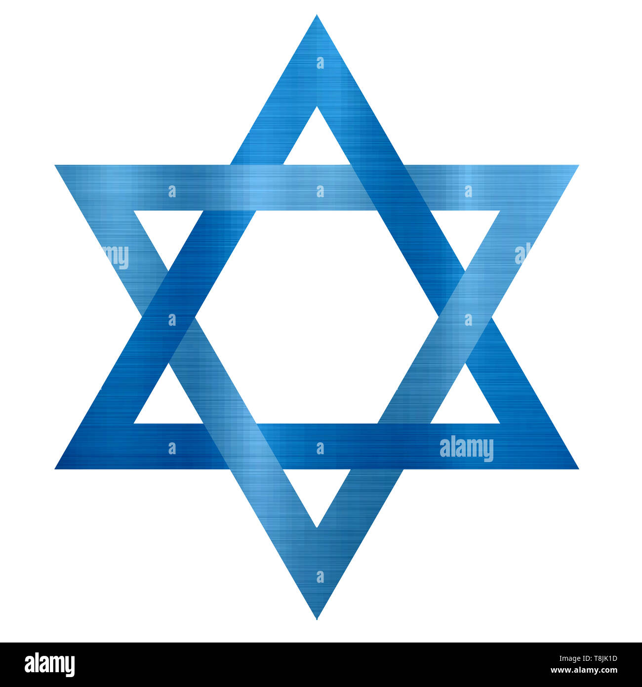 star of david judaism jewish metallic religion blue illustration Stock ...