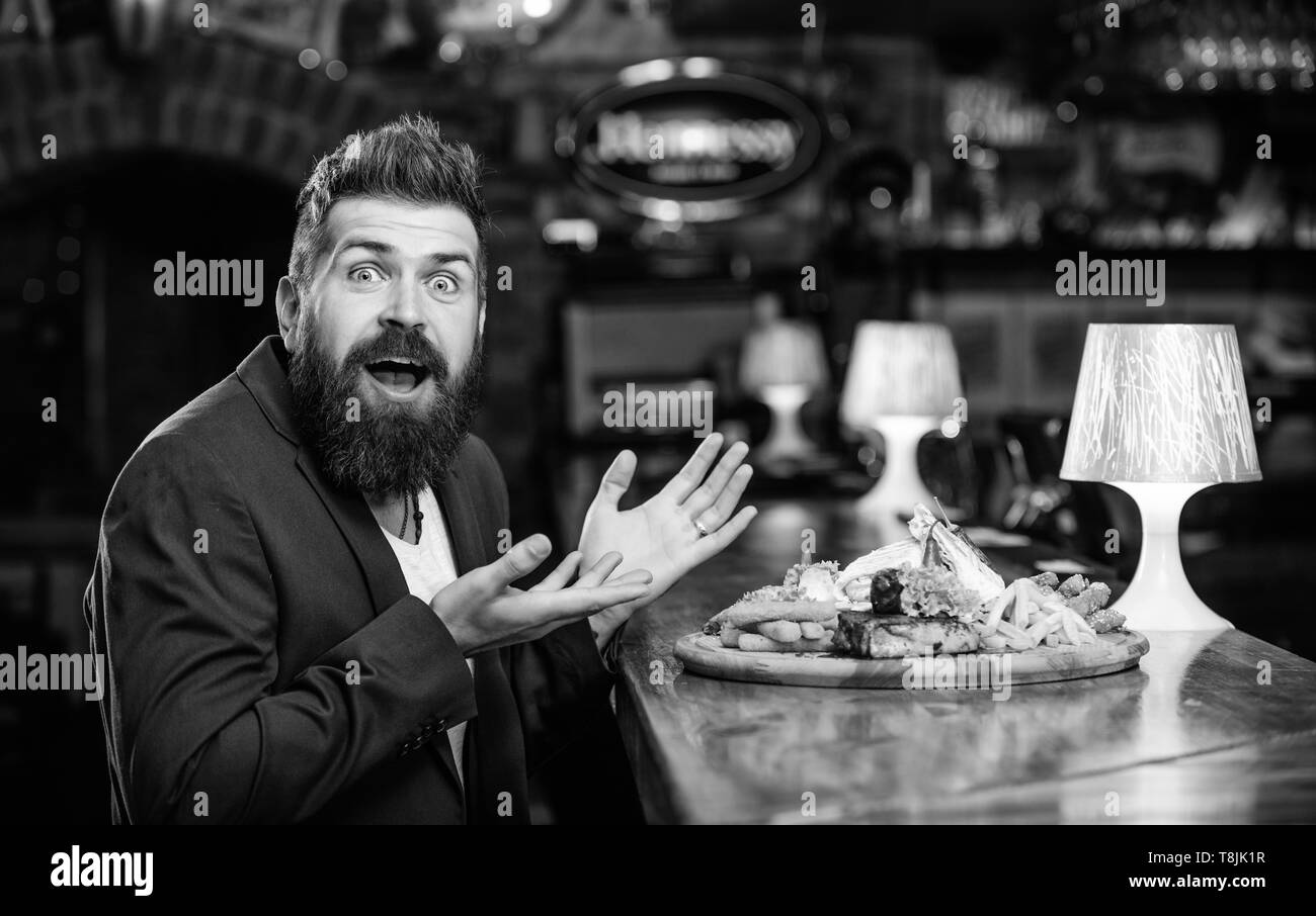 Enjoy delicious dish Black and White Stock Photos & Images - Alamy