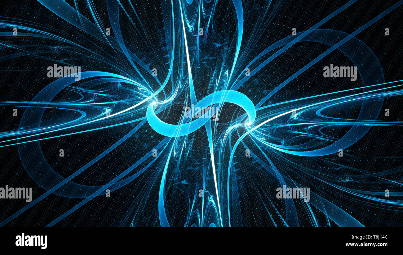 glowing loops design, computer generated abstract background, 3D ...