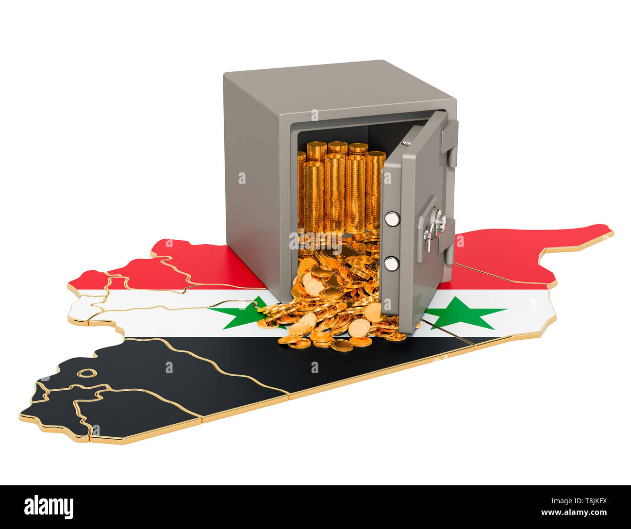 Syria gold map hi-res stock photography and images - Alamy