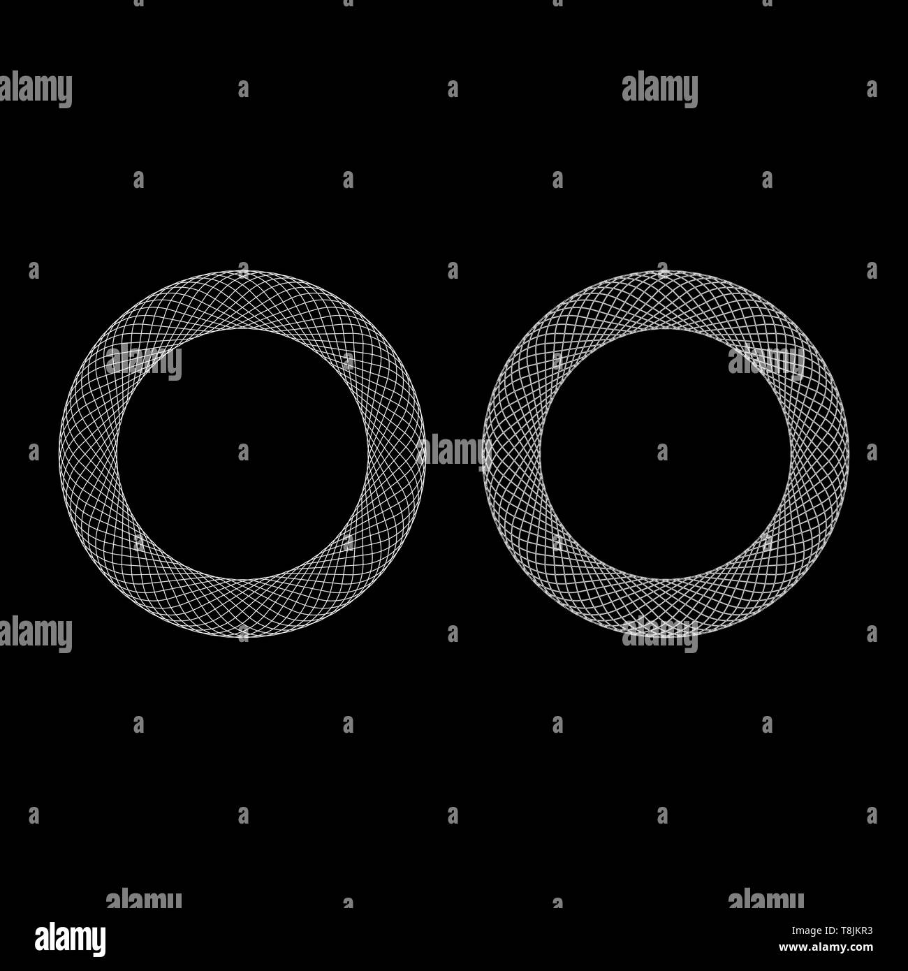Spirograph Element Empty In Center Abstract Concentric Symbol Icon