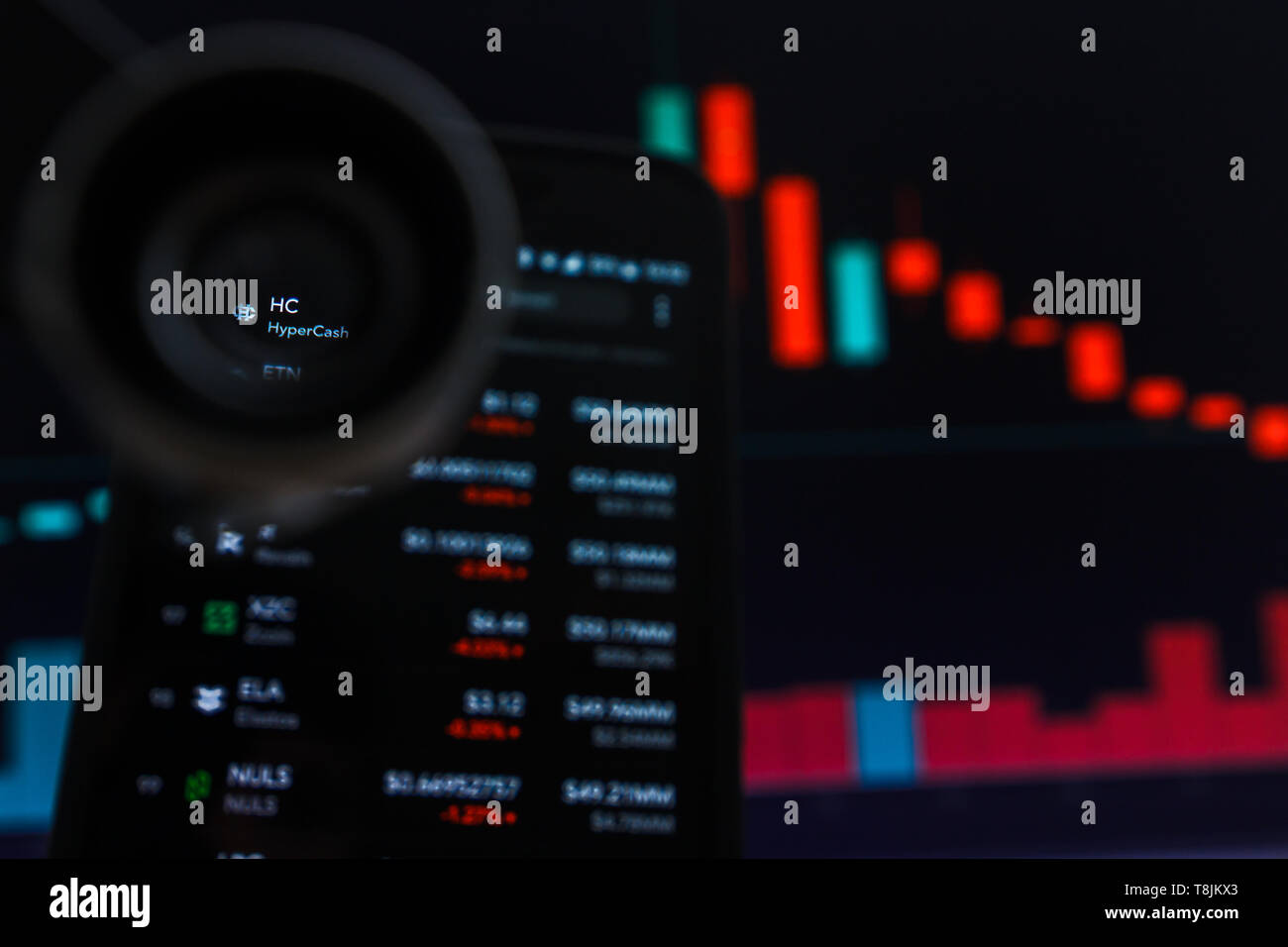 SAN FRANCISCO, US - 9 May 2019: A Graph of Decreasing Trend of HC ...