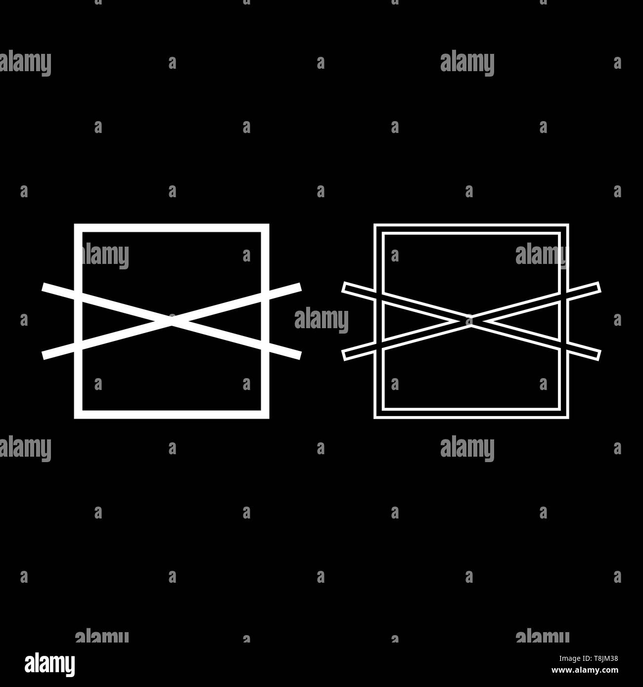 Not drying Clothes care symbols Washing concept Laundry sign icon ...