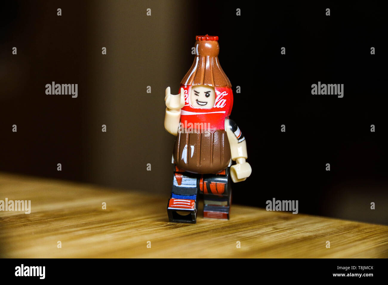 Cola drink mini toy block minifigures Stock Photo - Alamy