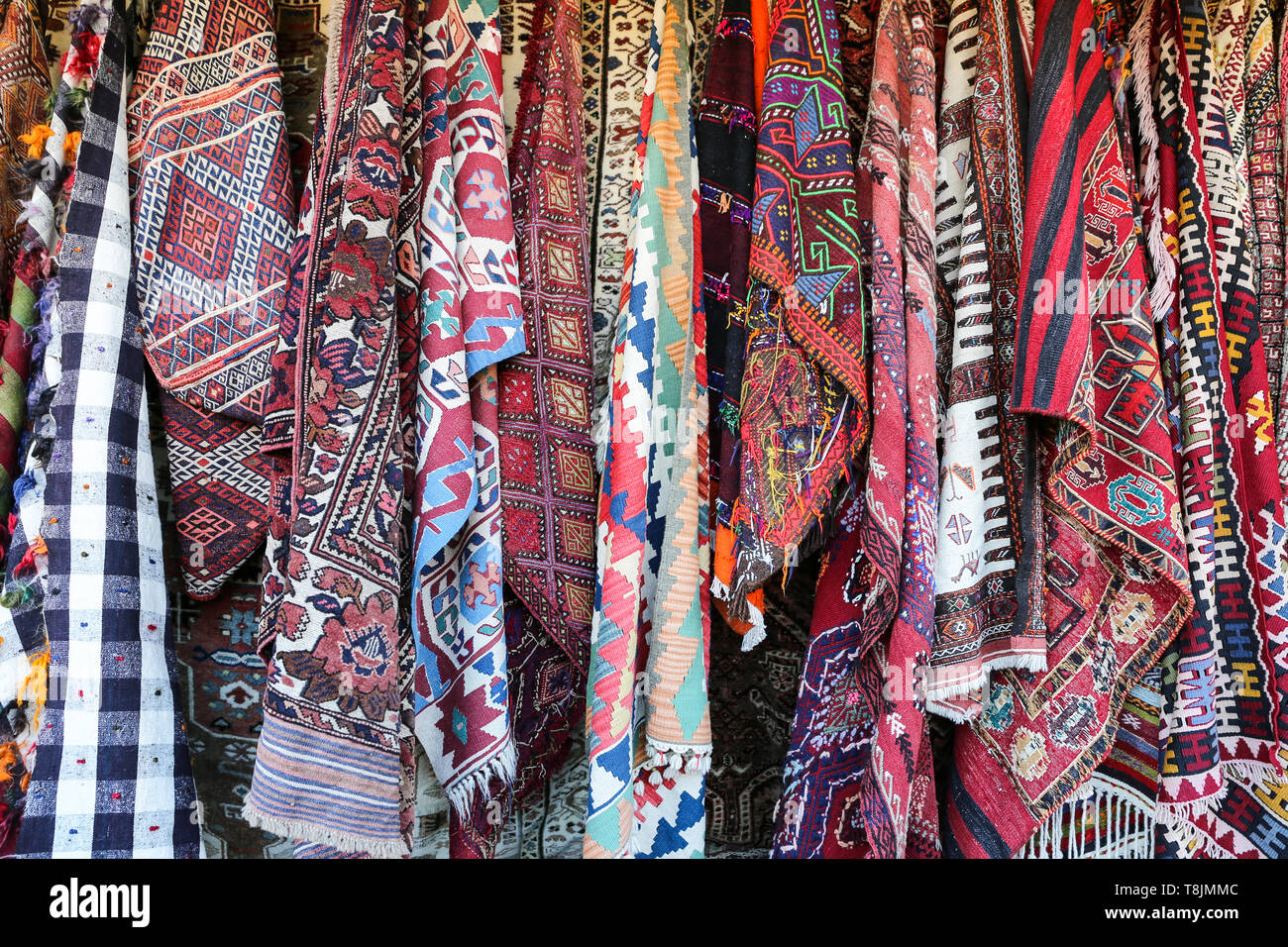 Turkish Traditional Carpets in Goreme, Nevsehir City, Turkey Stock ...