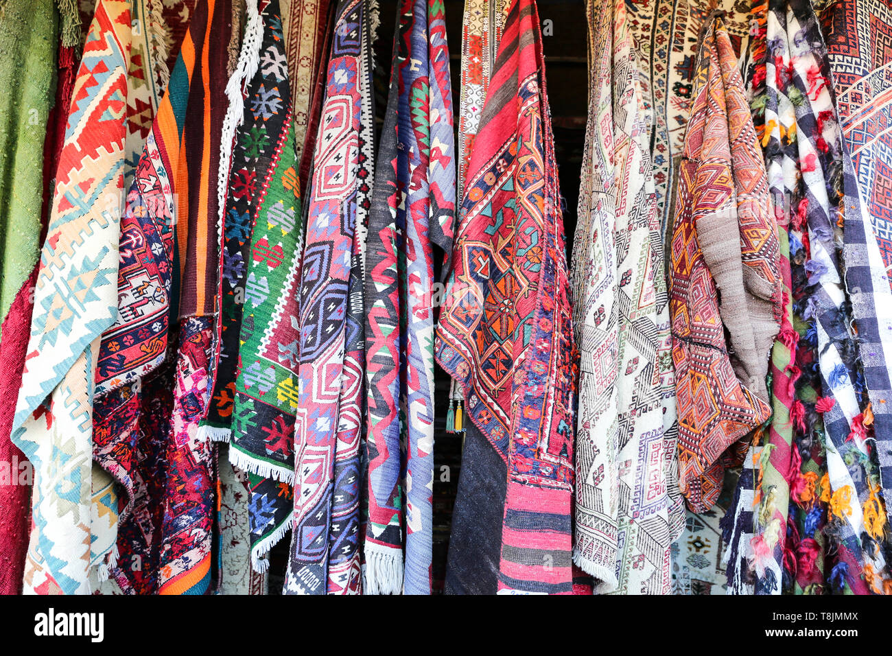 Turkish Traditional Carpets in Goreme, Nevsehir City, Turkey Stock ...