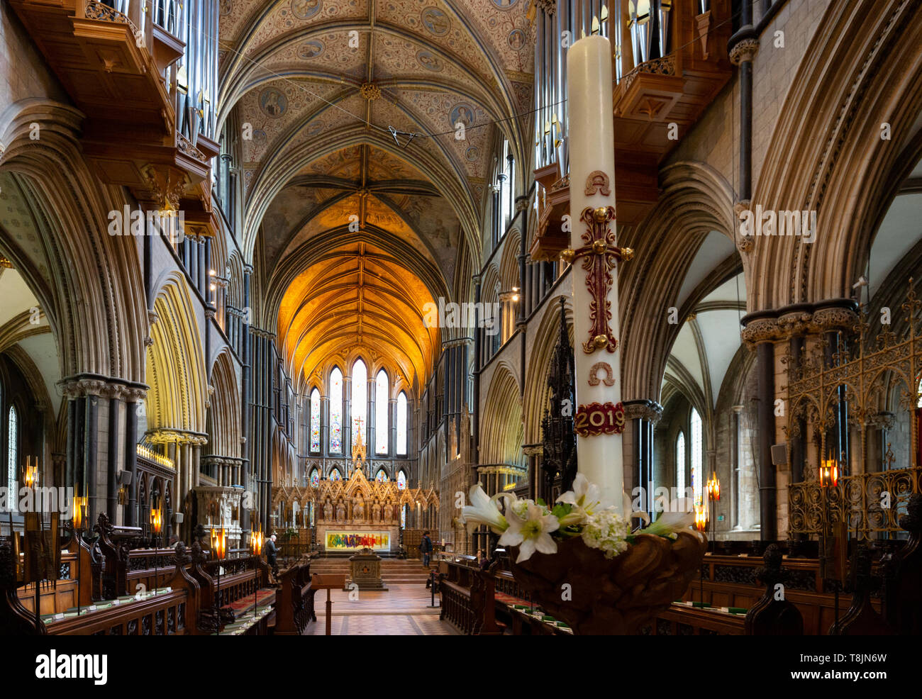 Worcester Cathedral interior, Worcester, Worcestershire England UK ...