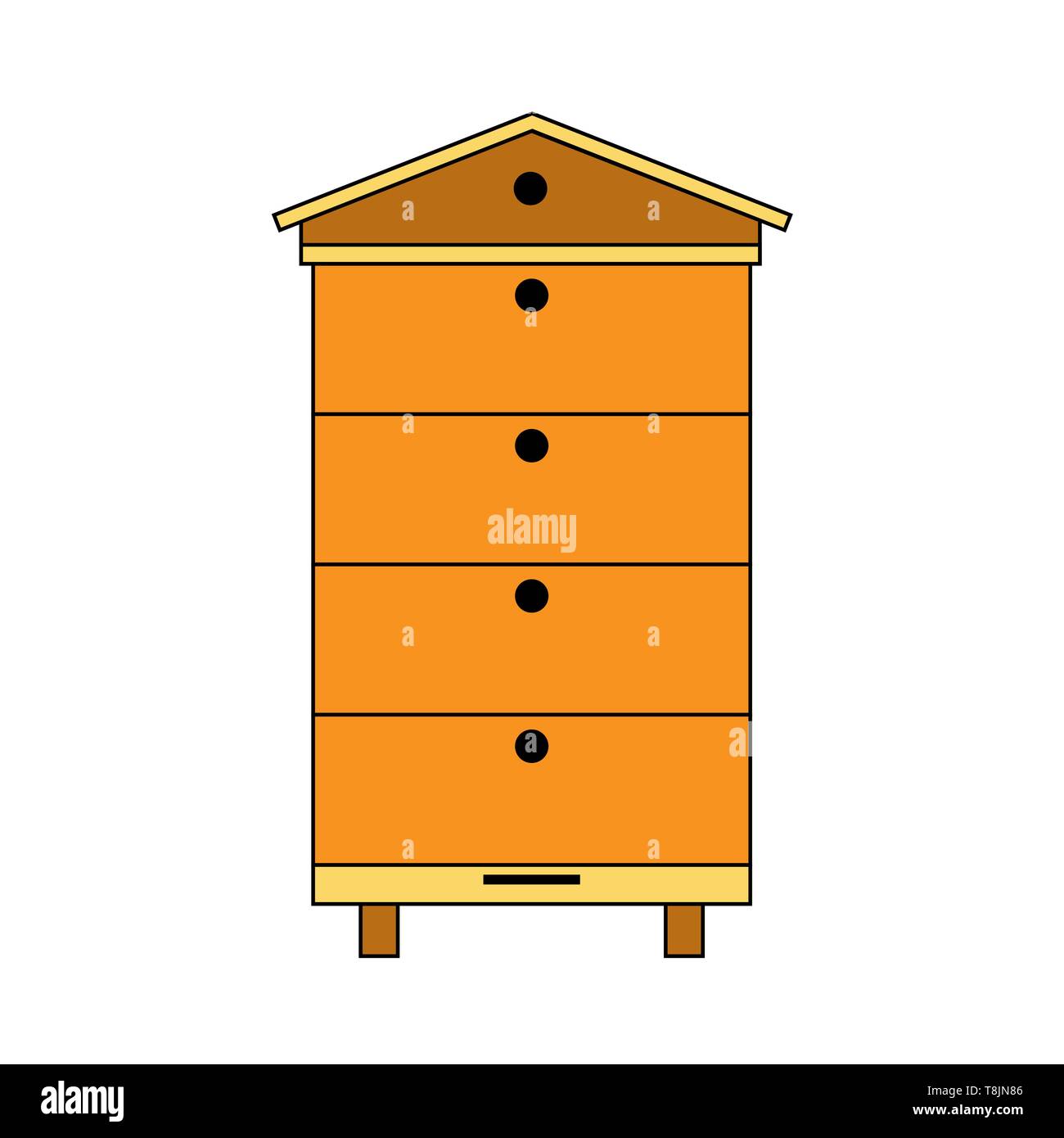 Modern multi beehive icon. Color bee hive vector icon for web design ...