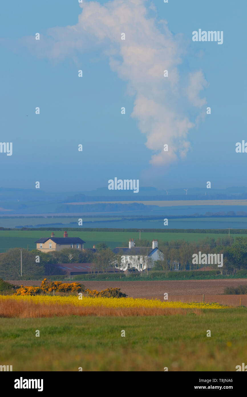 Looking towards Drax Power Station from Bempton Cliffs in East ...