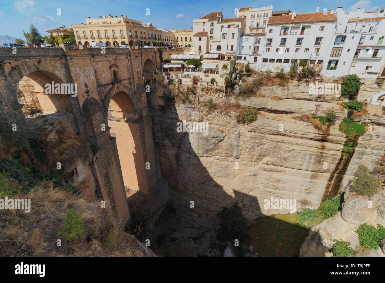 Puente Nuevo bridge in Ronda city Spain at summer season Stock Photo ...