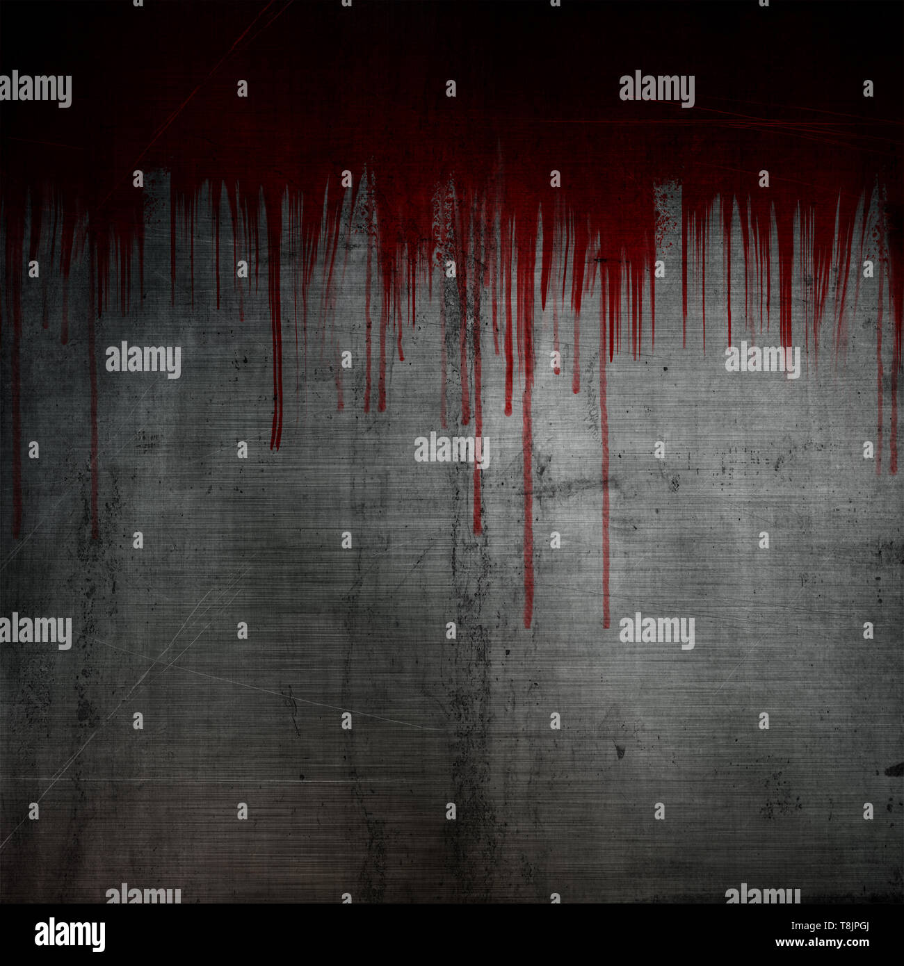Blood splatter and drips on a grunge metal background Stock Photo - Alamy