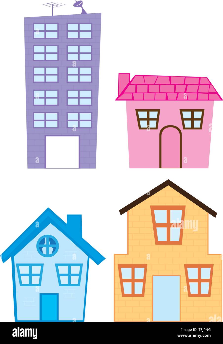 house cartoon isolated over white background vector Stock Vector Image ...