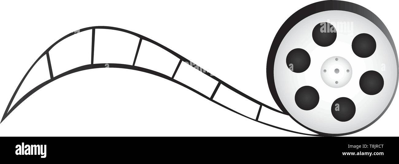 film reel cartoon isolated over white background vector Stock Vector ...