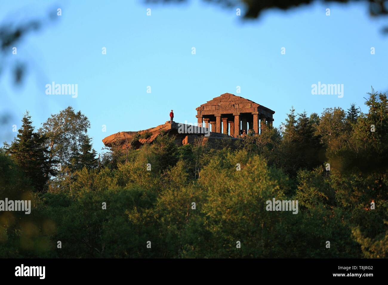 France, Bas Rhin, The temple of Donon is at 1,009 meters above sea ...