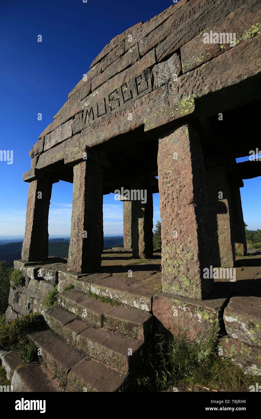 France, Bas Rhin, The temple of Donon is at 1,009 meters above sea ...