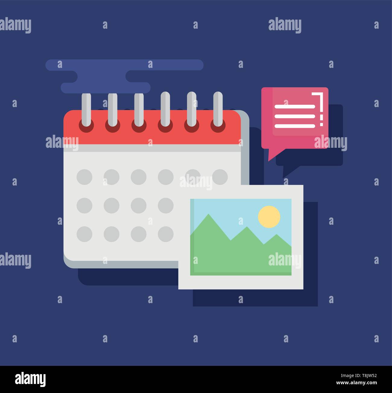 Paper vector futuristic calendar Stock Vector Images - Alamy